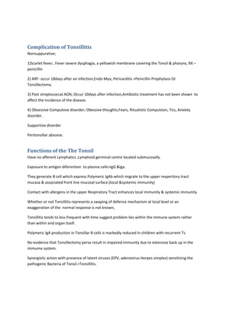 Diseases of the tonsils 2 | DOC