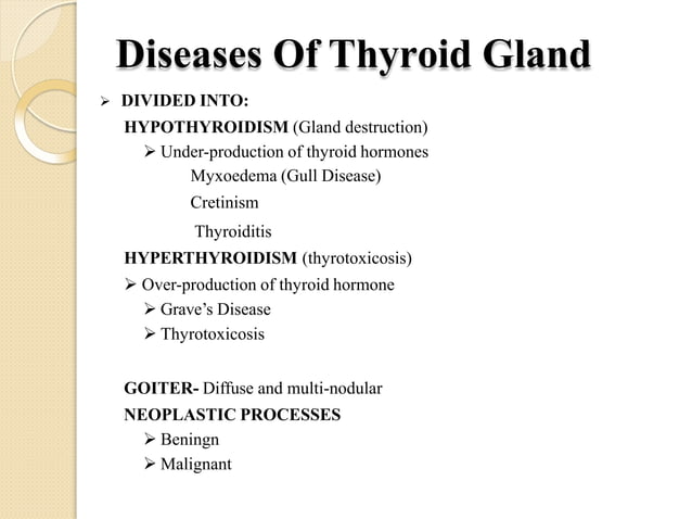 Diseases of thyroid gland.pptx | Thyroid Disorders | Endocrine and ...