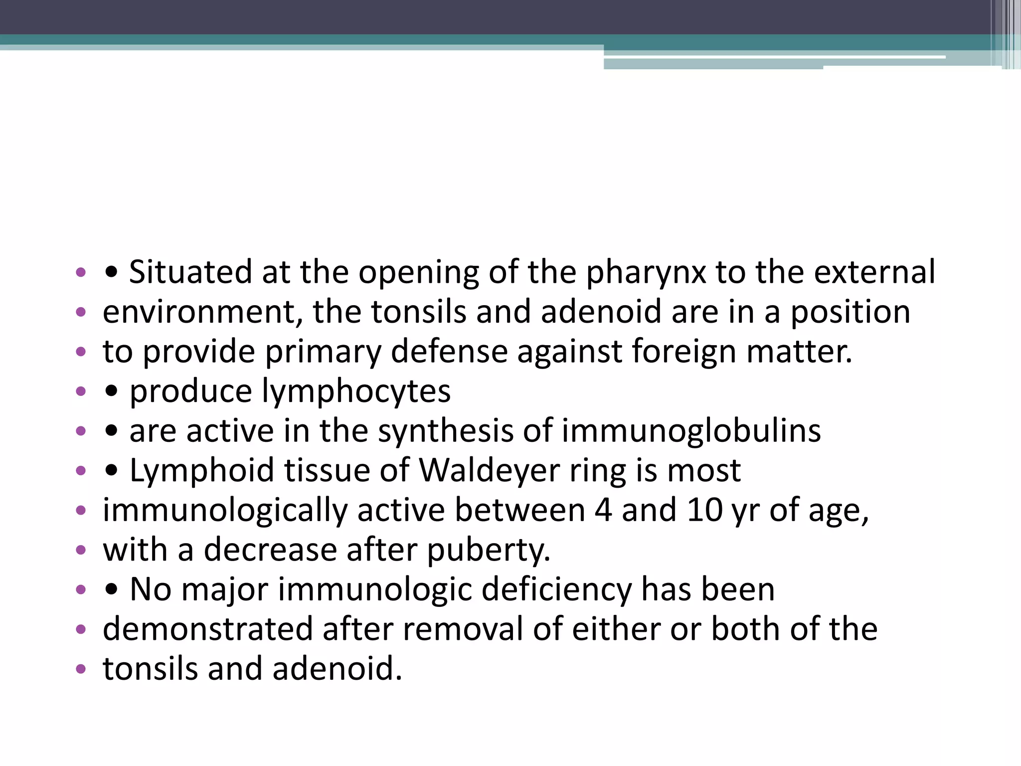 Diseases of tonsils and adenoids | PPTX