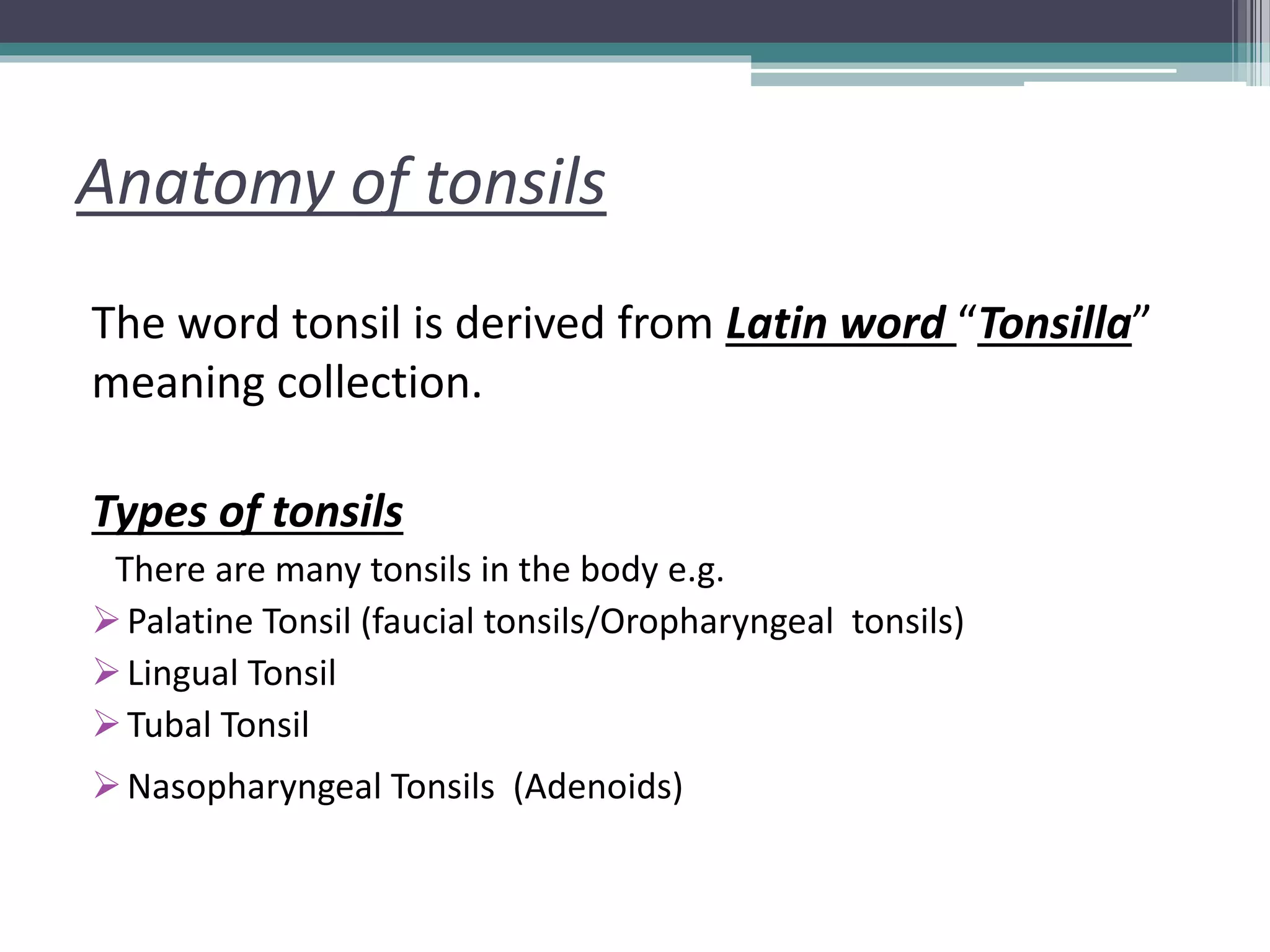 Diseases of tonsils and adenoids | PPTX