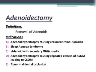 Diseases of tonsils and adenoids | PPTX