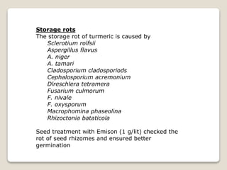 Diseases of turmeric and management | PPTX