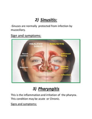 Diseases of upper respiratory tract | DOCX