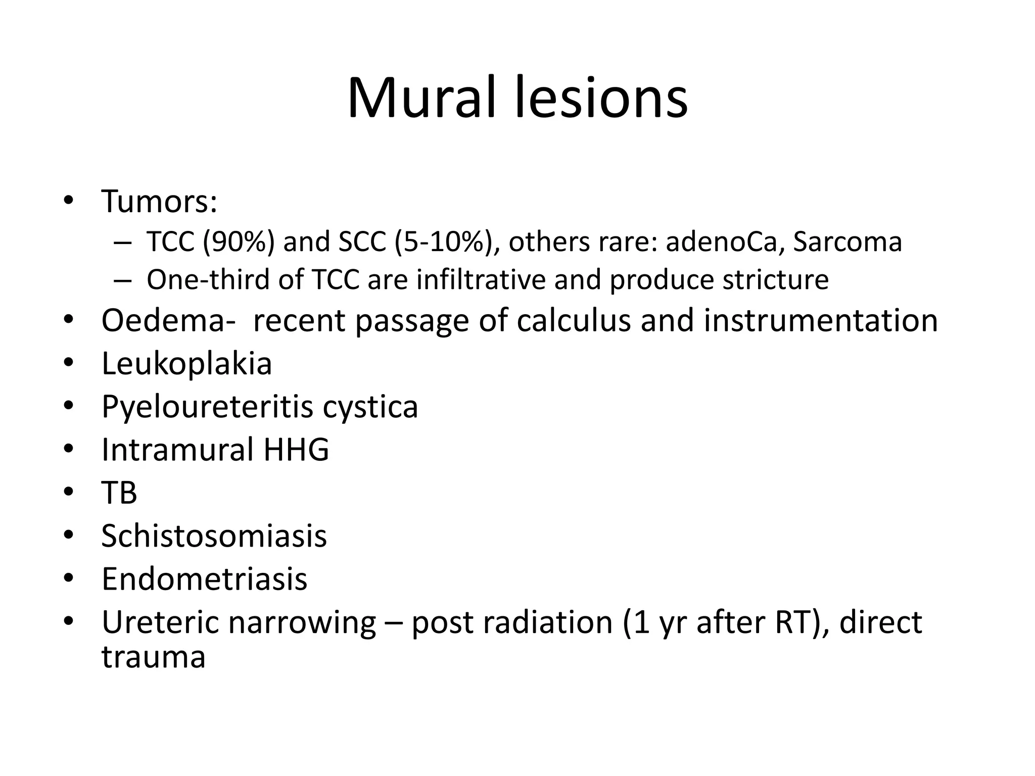 Diseases of ureters | PPTX