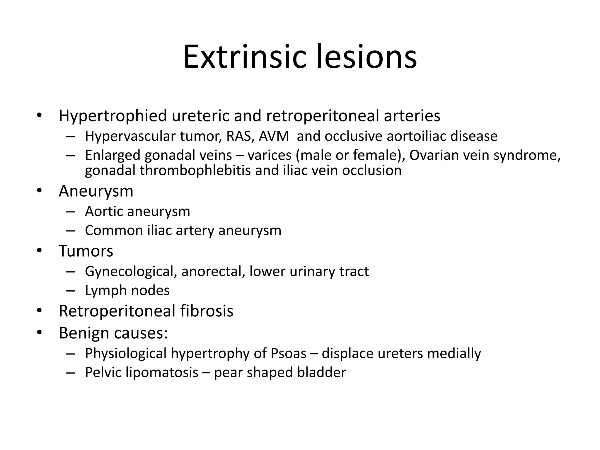 Diseases of ureters | PPTX