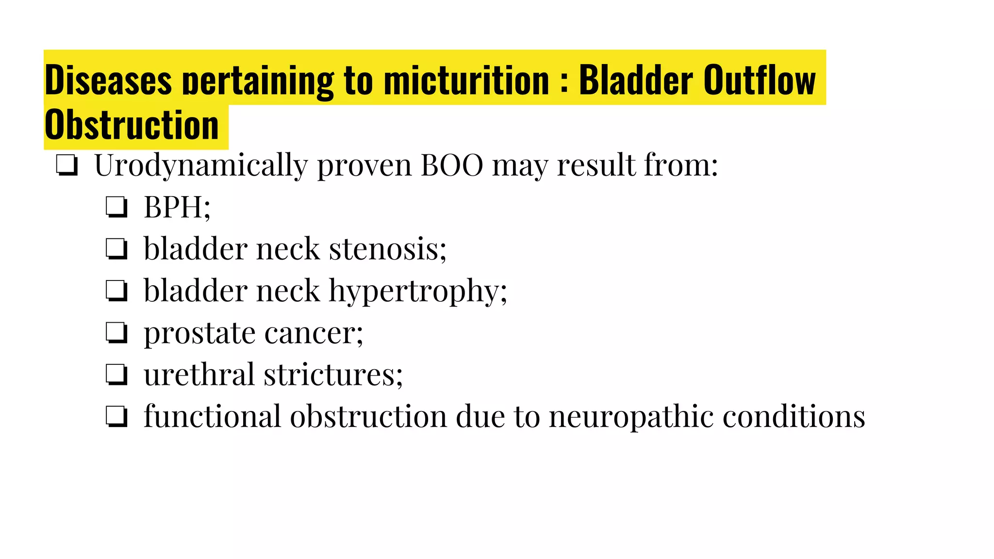 Diseases pertaining to micturition & treatment.pptx