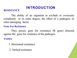 Diseases resistance and defence mechanisms | PPTX