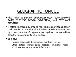 Diseases of tongue | PPTX