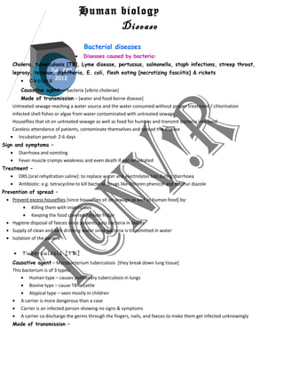 IGCSE human biology-- chap: disease....by T@NV!R | DOC | Infectious ...