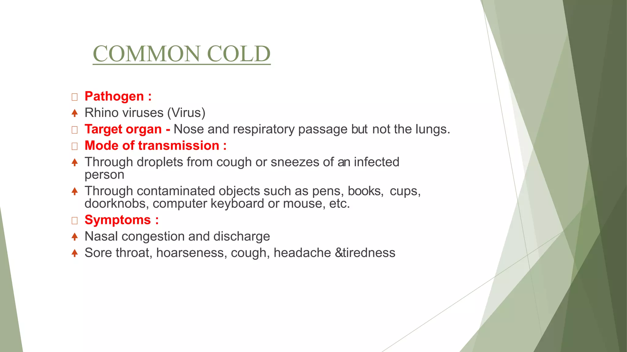 Disease,symptoms,and prevention | PPTX