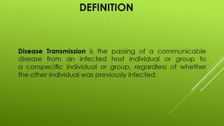 Disease transmission and cycle | PPTX