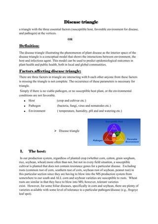Disease triangle and disease cycle | PDF