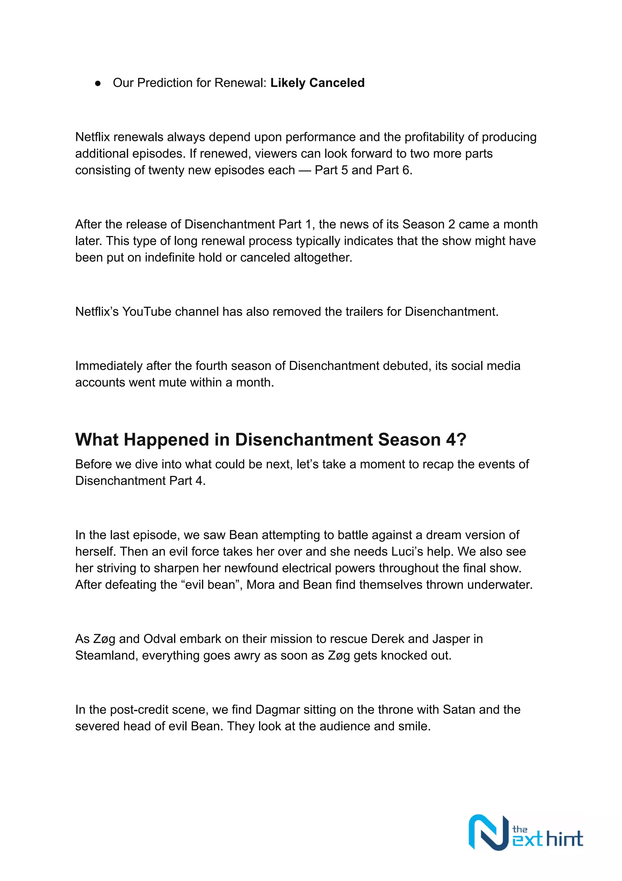 Disenchantment Season 5: Renewed or Canceled? | PDF
