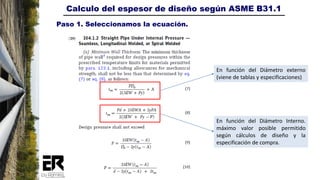 Calculo de espesor de tuberia de diseno segun ASME B31.1 | PDF
