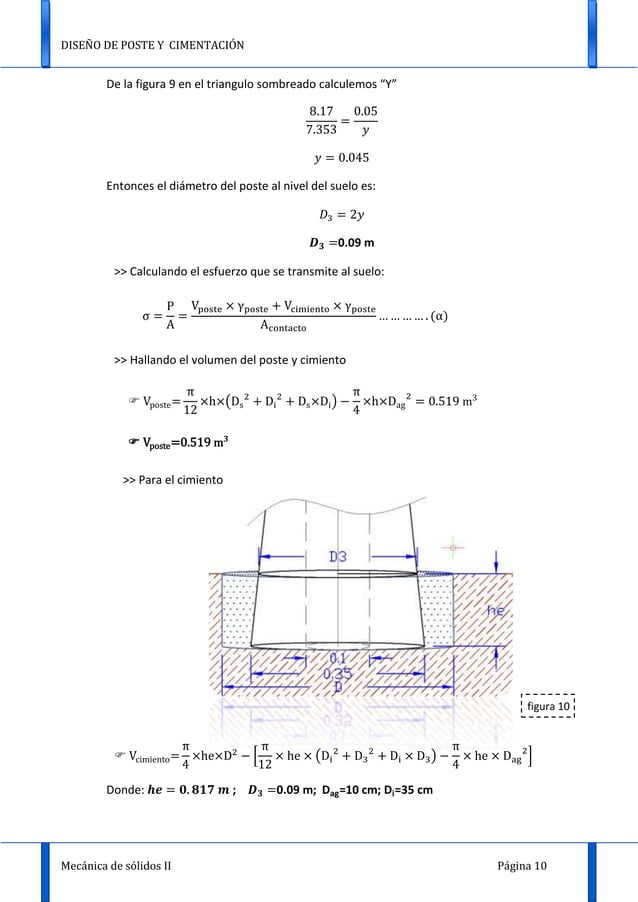 Diseno de poste_y_cimentacion_mecanica_d | PDF