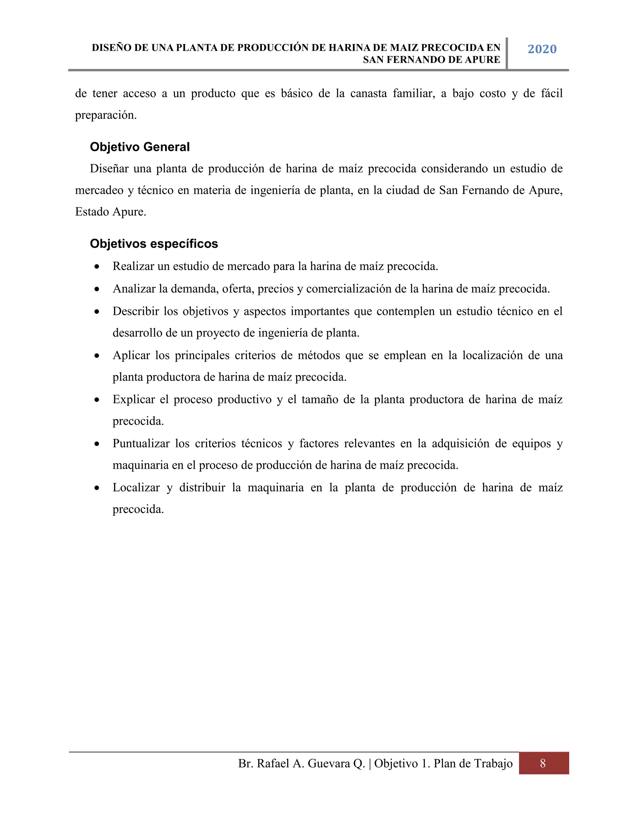 Diseno de una planta de produccion de harina de maíz precocida | PDF