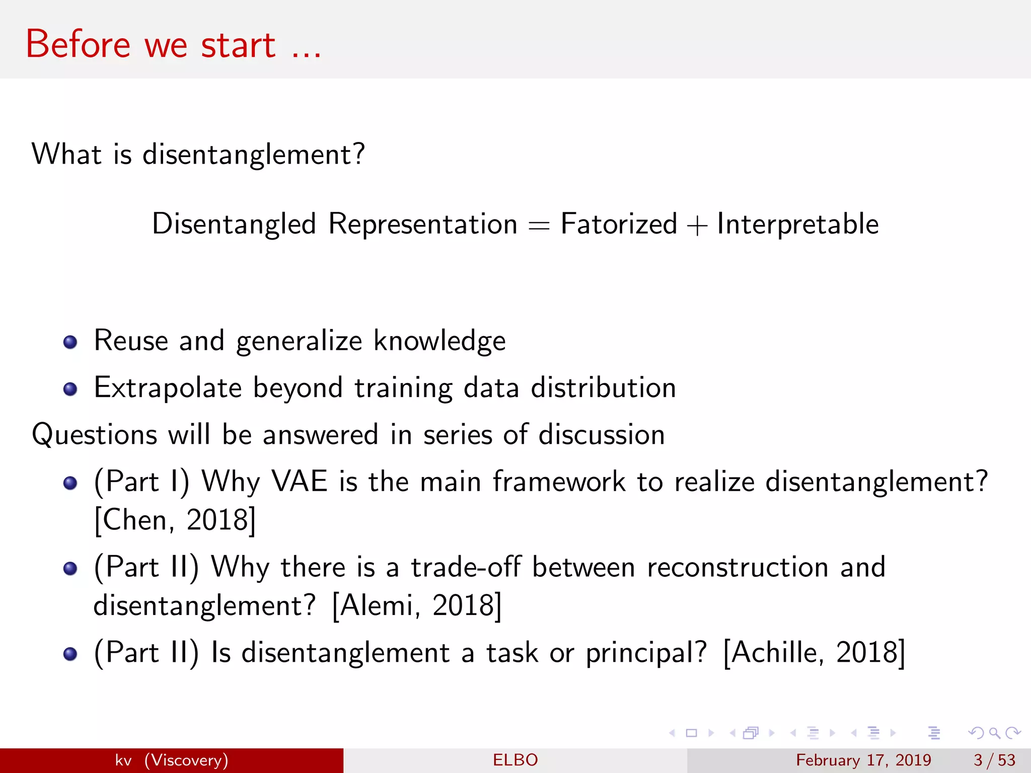 Toward Disentanglement through Understand ELBO | PDF