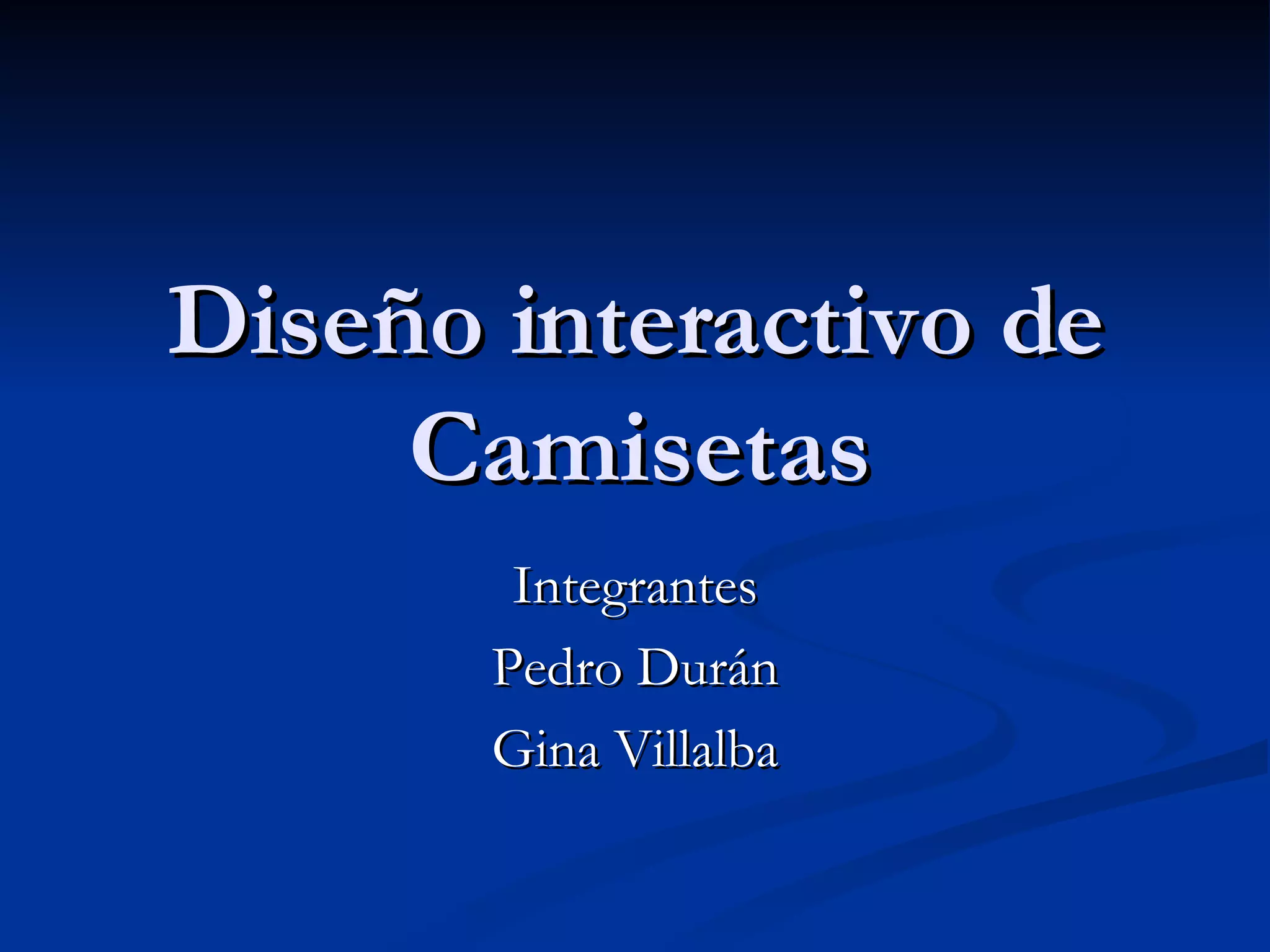 Diseño Interactivo De Camisetas Ppt