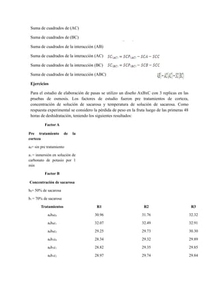 Diseño ax bxc y cuadrado latino alimentos 1 | DOC