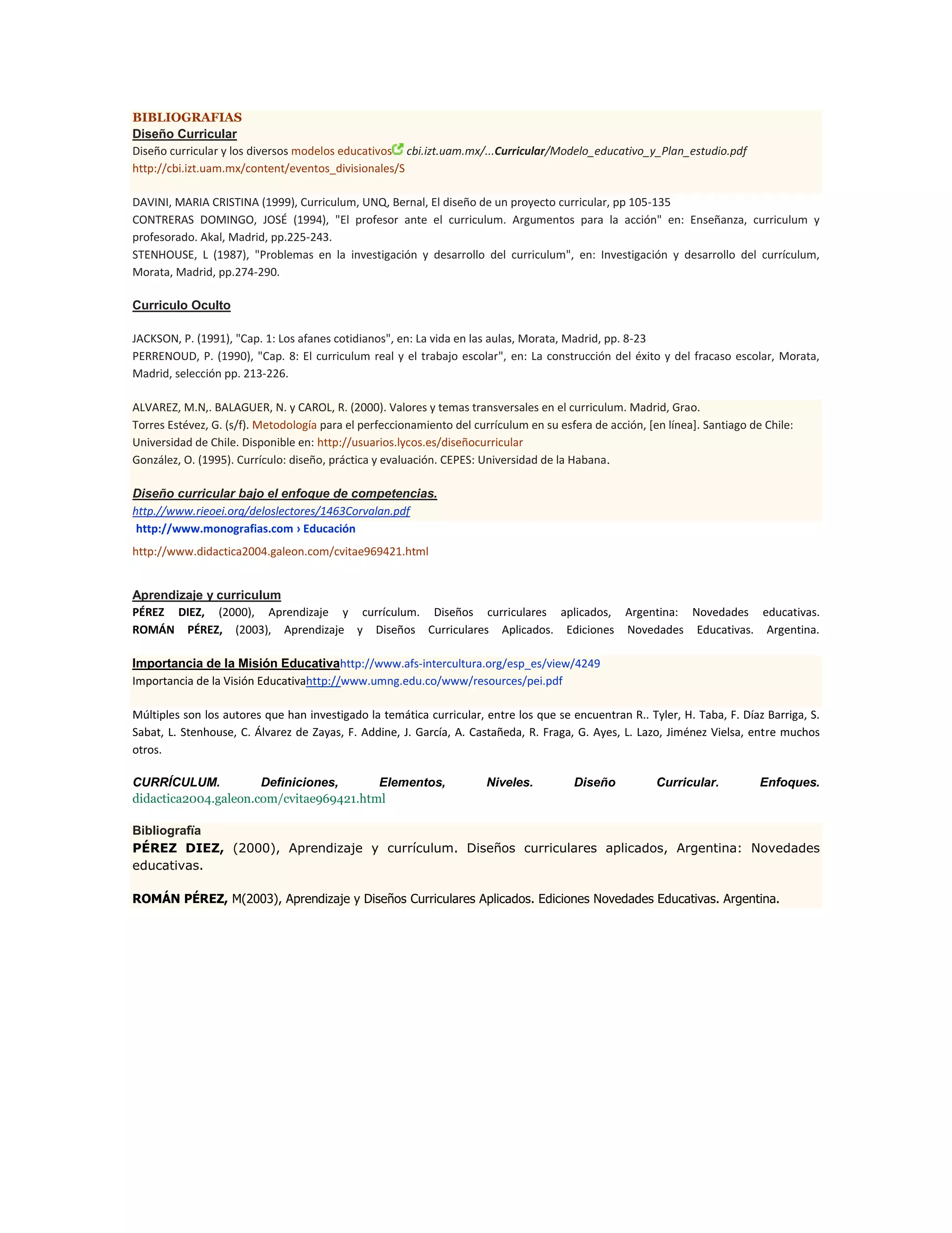 Diseño curricular | DOCX