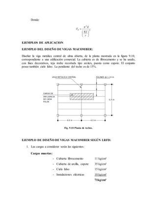Diseño de elementos tradicionales de estructura de techo por el metodo ...