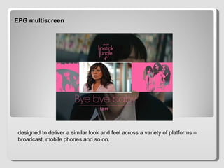EPG , Tv interface design patterns | PPT
