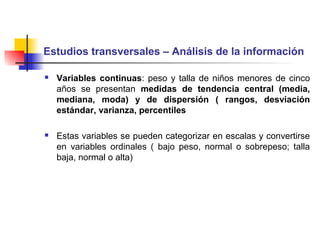 Diseño de estudios transversales | PPT