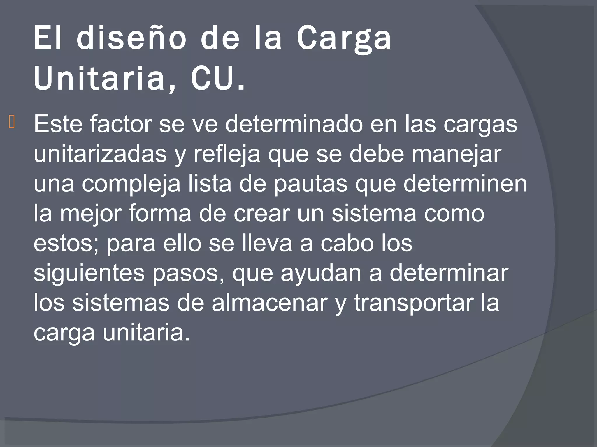 Diseño de la carga unitaria | PPT