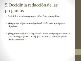 Diseño del cuestionario marcela benassini | PPTX