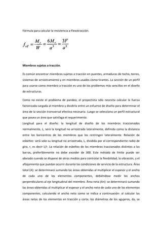 Diseño de miembros sometidos a carga axial. | PDF