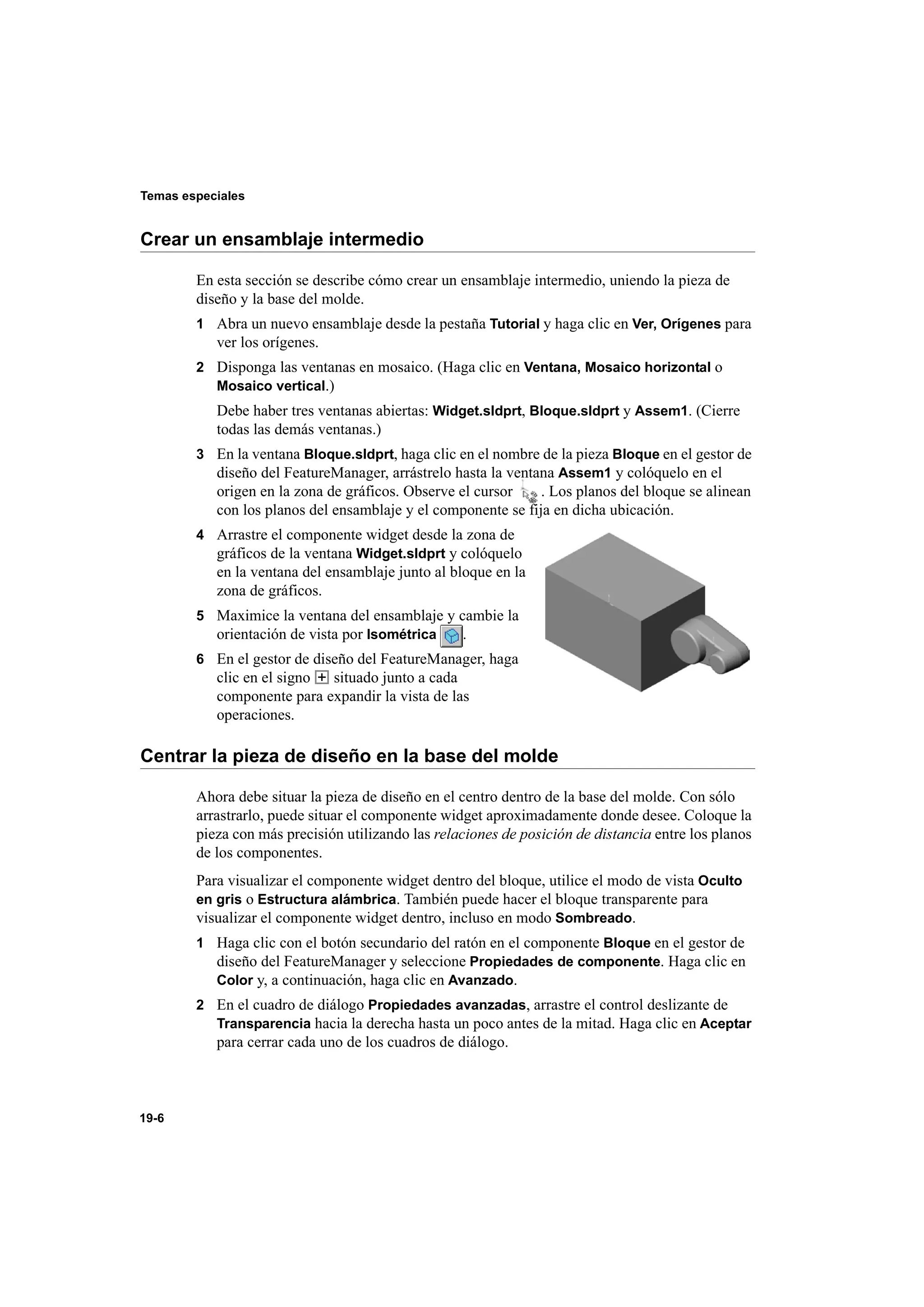 Diseño de moldes con solidworks | PDF