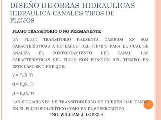 DISEÑO DE OBRAS HIDRAULICAS - HIDRAULICA - PARTE II | PPT