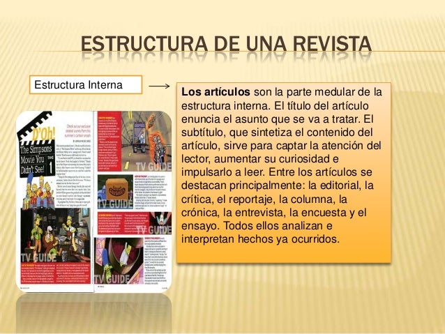Estructura De Una Revista