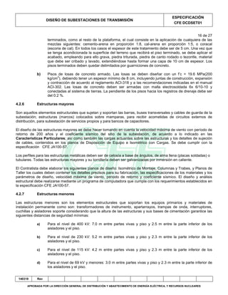Diseño de subestaciones de transmision cfe 2014 dcdset01 | PDF