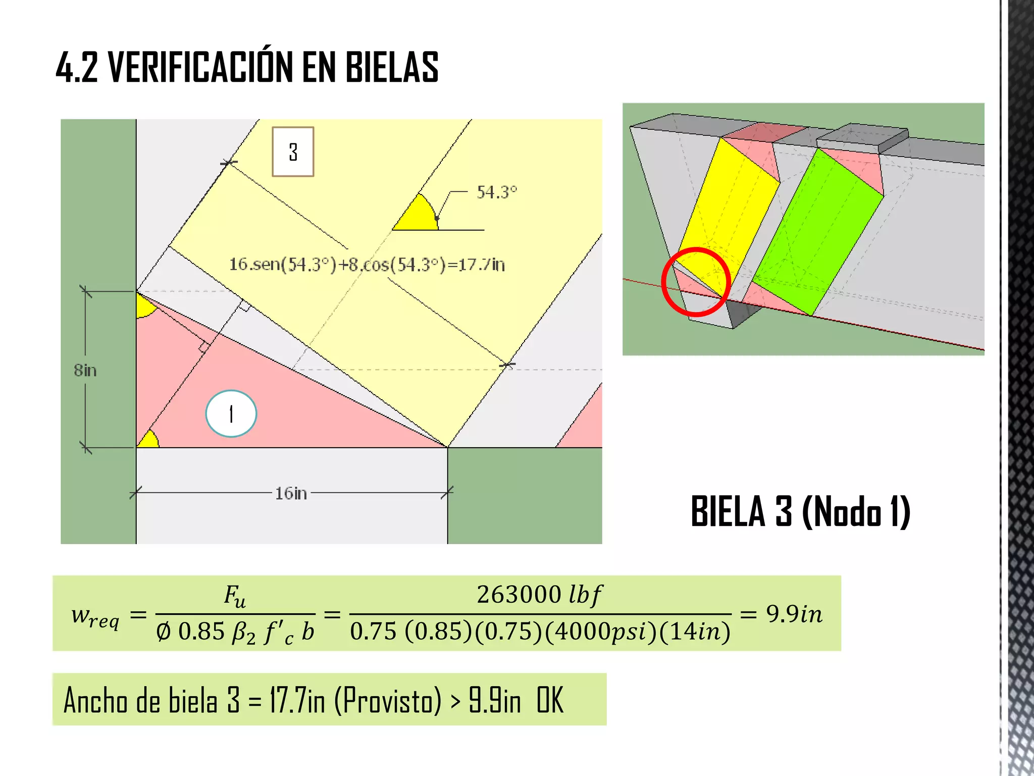 Diseño de una viga de gran peralte con tirantes y puntales | PDF