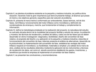 Diseño de un convertidor de fase rotativo capitulo I | PPTX
