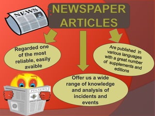 using newspaper articles in an english class | PPTX