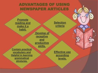 using newspaper articles in an english class | PPTX