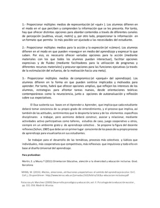 Diseño universal del aprendizaje dua | DOCX
