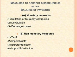 Disequilibrium in the Balance of payments | PPTX