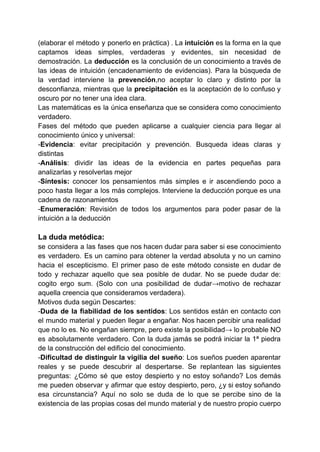 Disertación Descartes 2bach | PDF