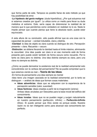 Disertación Descartes 2bach | PDF