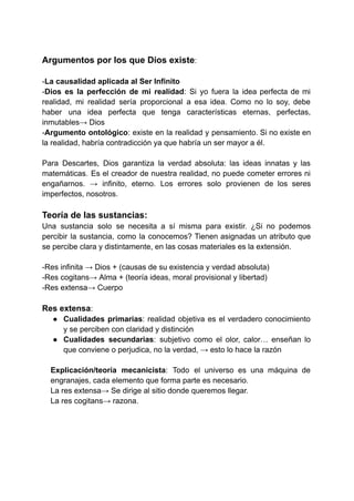 Disertación Descartes 2bach | PDF