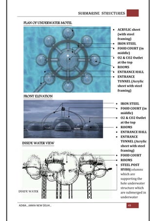 Dissertation report on underwater structures with proposal | PDF