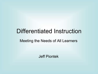 Differentiated Instruction | PPTX