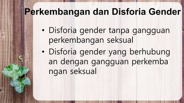 Disforia gender dalam perspektif psikologi remaja | PPT