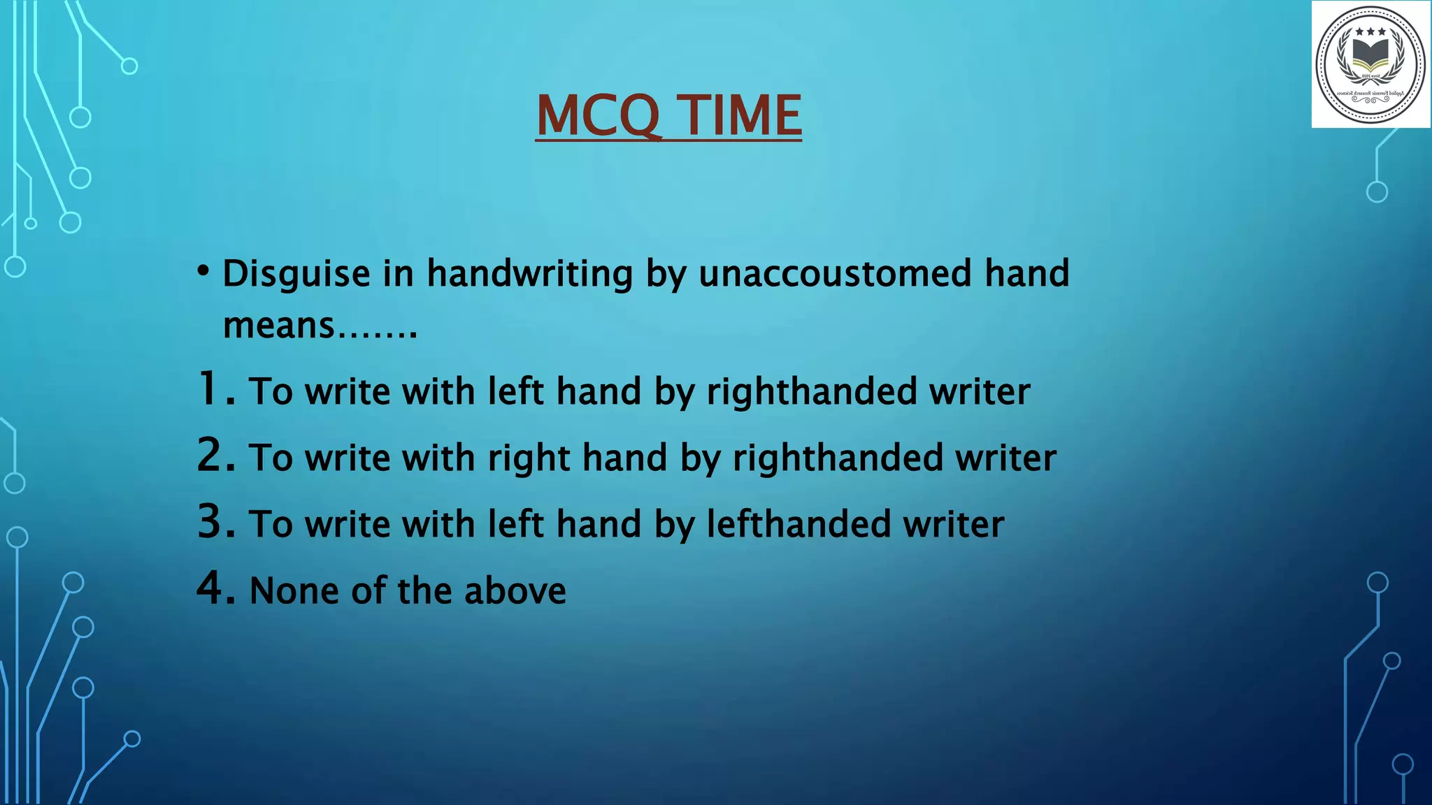 Disguised writing | PPTX