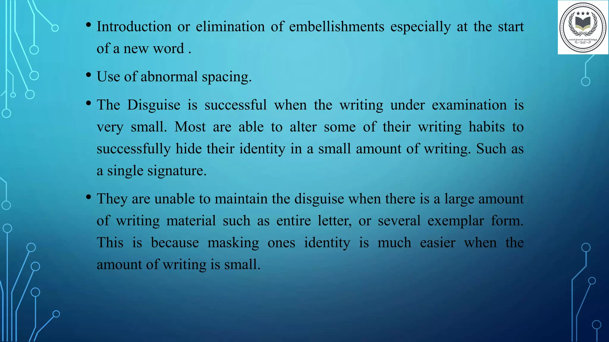 Disguised writing | PPTX