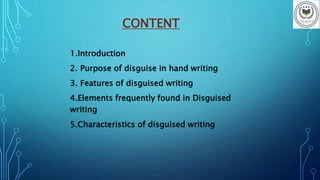 Disguised writing | PPTX