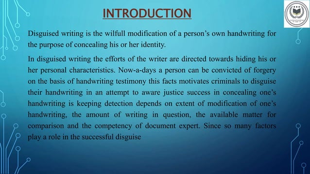 Disguised writing | PPTX